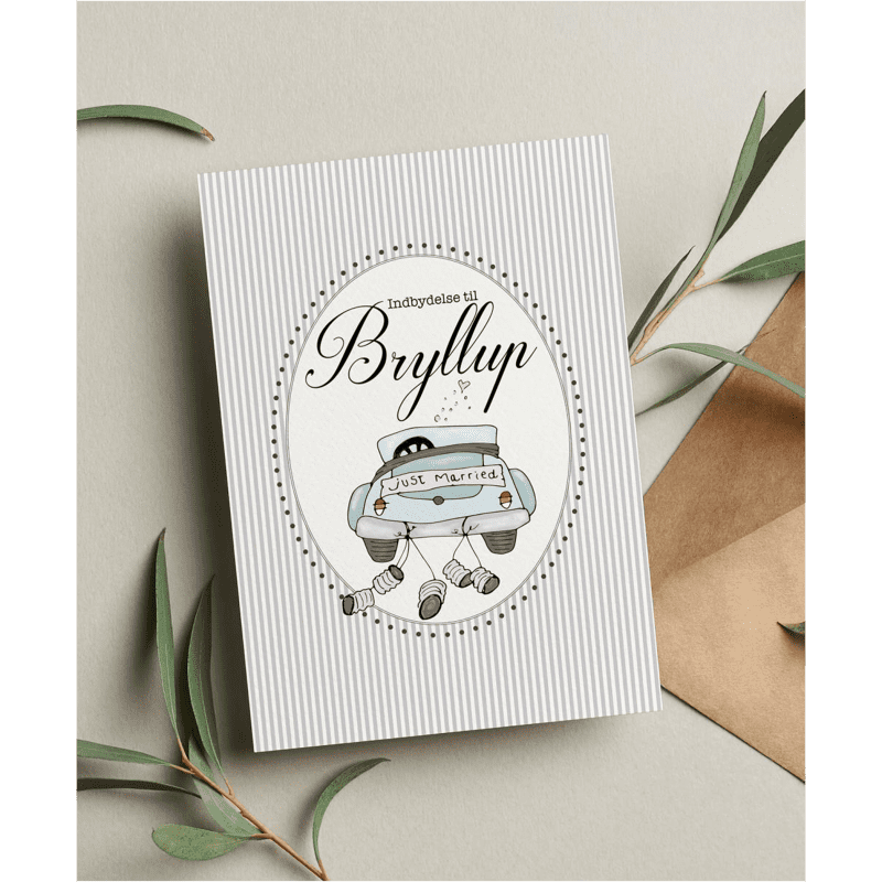 Køb Indbydelser, Bryllup (6 stk) - Hurtig Levering